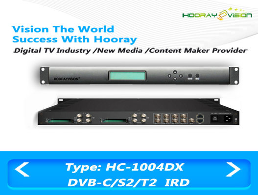 Satellite Terrestrial IRD Integrated Receiver Decoder 4 Tunners With 4 CAM Slot Multiplexing