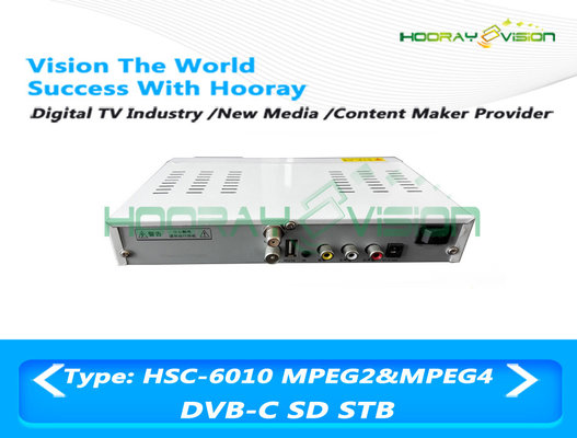 H.264 DVB C Set Top Box Video Format 50Hz / 60Hz Multiple Language Metal Casing