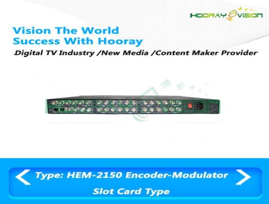 SD Digital TV Encoder Moduator 0.5-5 MBPS Bitrate with QAM Support 8 Channels Input
