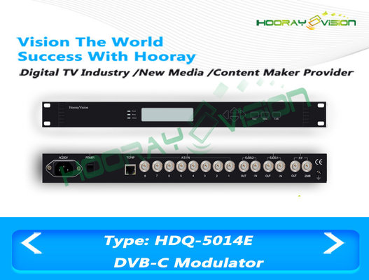 Cable MMDS ASI CATV Digital QAM RF Modulator 180 PIDS Remapping Per Channel