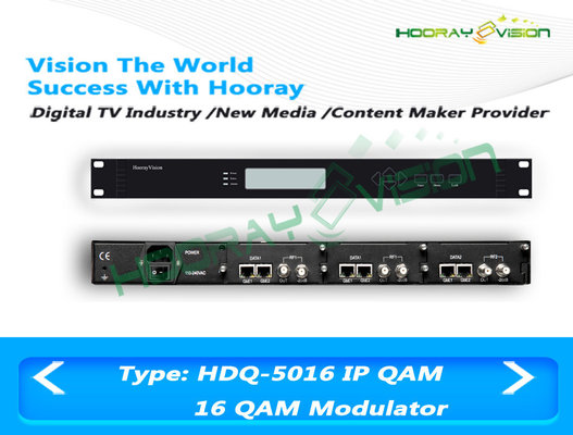 16 Channel lP QAM Digital TV Modulator Scrambler DTV Cable CATV System