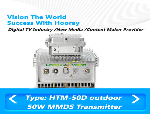MMDS Digital TV Transmitter 50 W , Outdoor Broadband QPSK DVB - C Transmitter