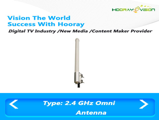 2.4Ghz Telecommunication Digital TV Antenna , Outdoor Fiberglass Omni Antenna