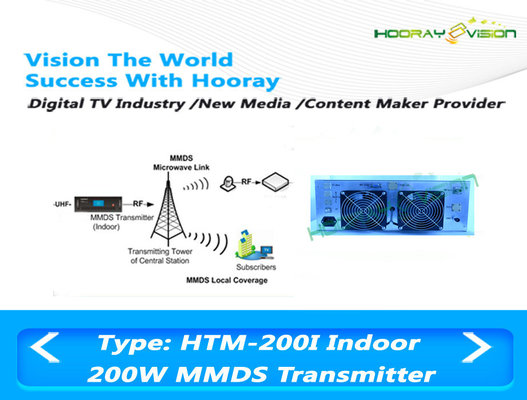 200W Indoor QPSK DVB C Transmitter Wireless DTV  MMDS Terrestrial Irony Material