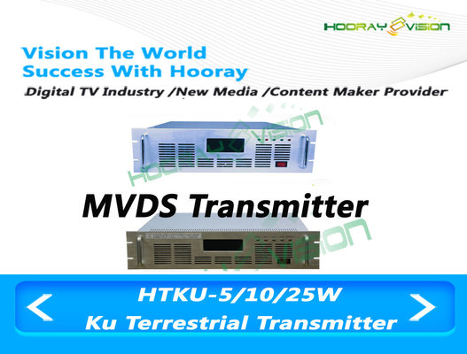 Indoor Ku Band Transmitter , 10-25 W Wireless Digital TV Antenna Transmitter