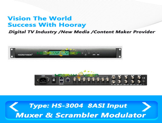 All In One TV Scrambler Multiplexer 4RF IP QAM Modulator Support 4 CAS SMS