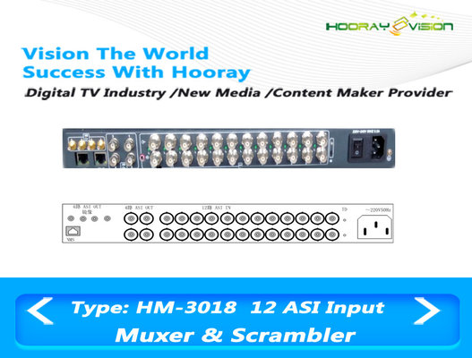 12 Channel CATV Scrambler Wireless TV Multiplexer PCR Precise Adjustment