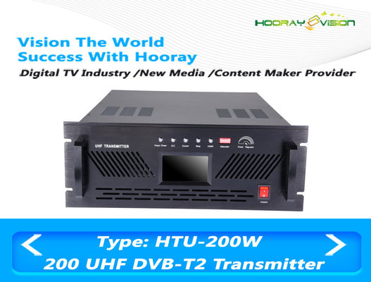 Indoor 200W MUDS Broadband Terrestrial UHF TV Transmitter Standard DVB-T2 DVB-C