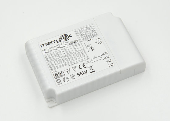250mA - 700mA Dali Dimmable LED Driver 30W Over Temperature Protection