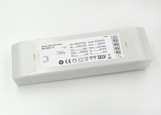 On / Off Integrated Sensor LED Driver 1500mA 65W 50 / 60Hz For Stairwell