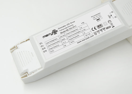 24VDC 75 Watt Constant Voltage Dimmable LED Driver 1-10V , IP20