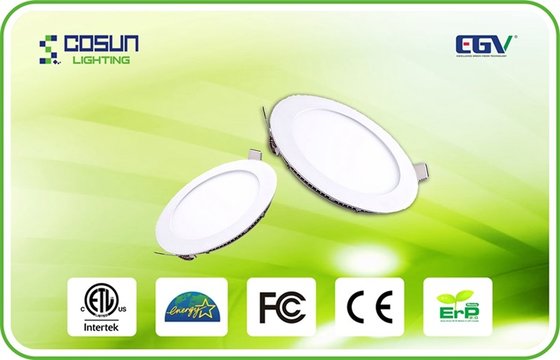 8W 4 Inch Round LED Flat Panel Lights For Shopping Mall , No Infrared Ip50 Al + PMMA LED OEM ODM