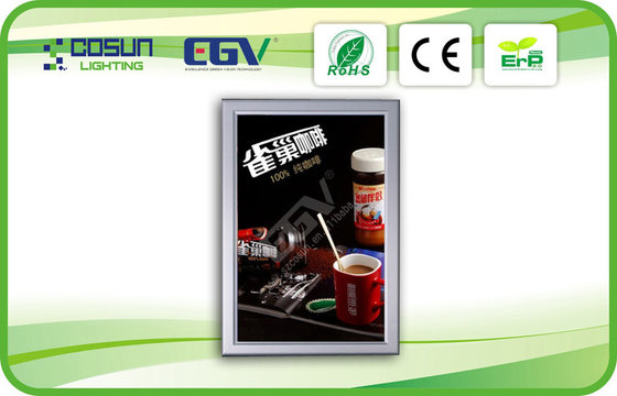 Edge Lit Slim Square Snap Frame LED Light Box Double Sided Hanging For Subway Station