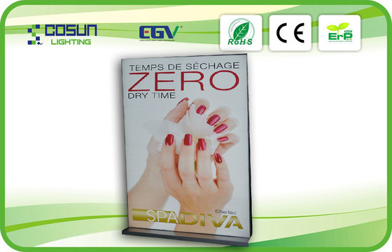 Wall Mounted Single Side LED Frameless Light Box With OEM ODM , Eco-Friendly