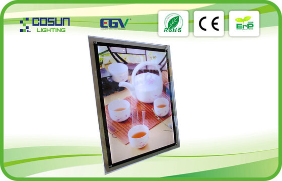 Advertising Square Crystal Slim Light Box , LGP Thin LED Light Panel