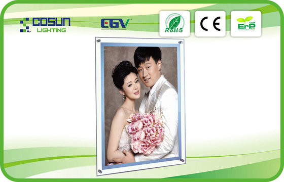 Acrylic Crystal Ultra Slim Light Box Panel Display / Crystal Light Box For Photo Studio