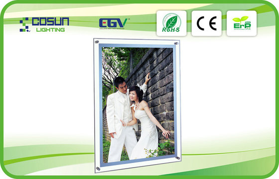 Advertising Crystal Slim Light Box LED Light With Single Side for Supermarket 12V / 24V