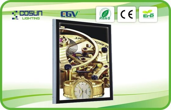 Ultra Slim Magnetic LED Light Box With Double Side CE / ERP For Supermarket