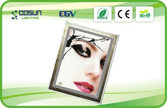 Eco-Friendly Crystal Slim Light Box Photo Frame With Acrylic For Bank Display