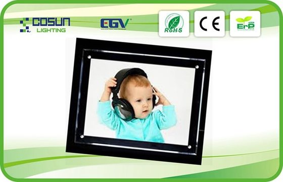 Size Customized Crystal LED Light Box Easy Installation With Optional Color