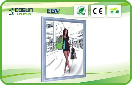 Hanging Photo Light Box Single Sided Aluminum For Shopping Hall / School