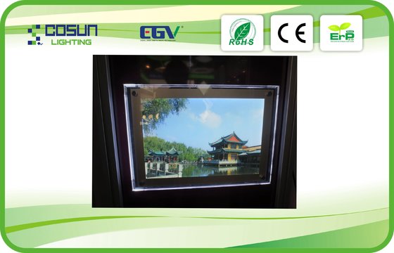 Super Slim Wall Mounted Screw Crystal Slim Led Light Box And Picture Display Billboard