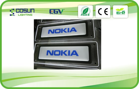 Shop Logo Display Crystal Slim Light Box With Single Side Photo Frame For Decoration