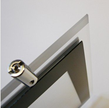Single Sided Wall Mounted Super Slim LED Crystal Light Boxes, A3 Size