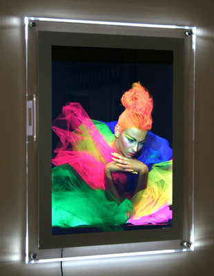 Graphic Acrylic Crystal Slim Light Box / Crystal Light Pocket For Photo Studio
