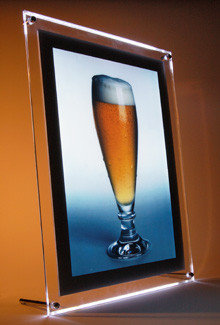PMMA Acrylic Crystal Slim Light Box / Shop Light Display Panel CE UL Approval