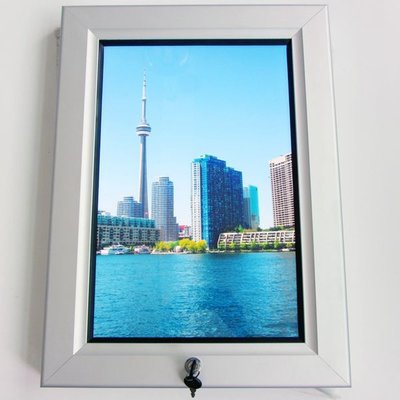 Outdoor Waterproof LED Poster Frame Swing Open With Secure Lock