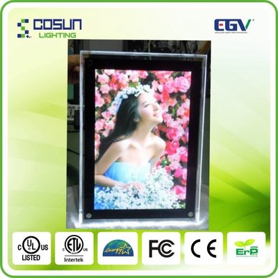 Acrylic LED Crystal Slim Light Box Sign / Wall Mounted  Crystal Light Box for shop