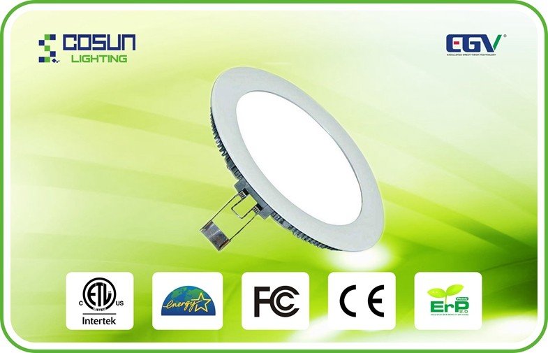60HZ 765LM Energy Saving LED Downlights For Shopping Mall , 125° Round 6 Inch Downlight