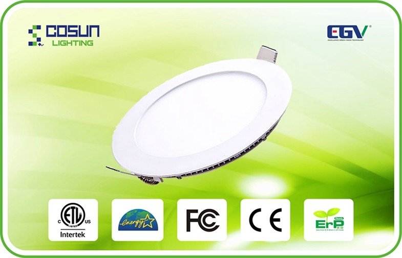SMD3014 Indoor Recessed Energy Saving LED Downlights / Round Energy Saving LED Lights For Meeting Room