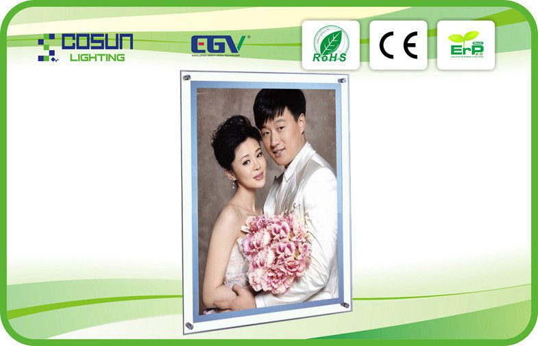 Acrylic Crystal Ultra Slim Light Box Panel Display / Crystal Light Box For Photo Studio