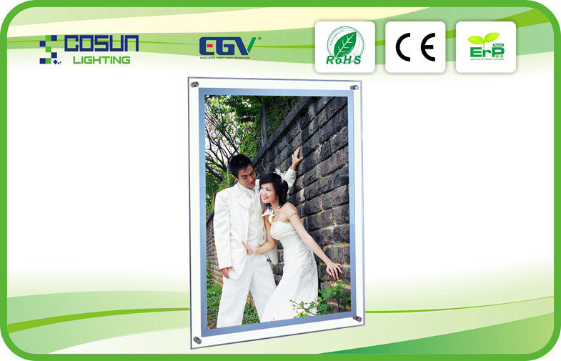 Advertising Crystal Slim Light Box LED Light With Single Side for Supermarket 12V / 24V