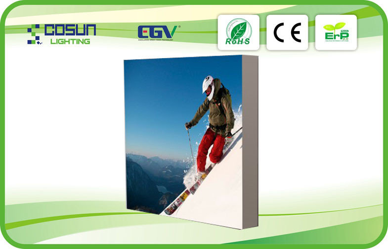 Rubber Edging Single Side LED Frameless Light Box With Long Lifespan For Advertising