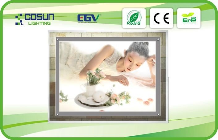 Hanging Mounted Crystal Slim Light Box 25w High Brightness Display