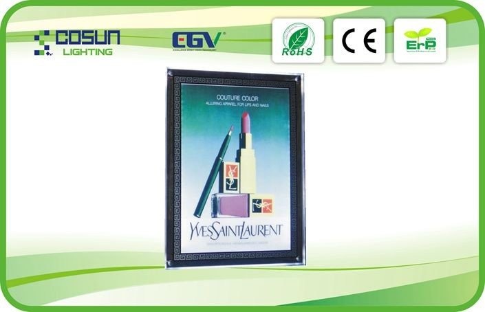Indoor Hanging Crystal Slim Light Box With Double Side Photo Frame For Decoration