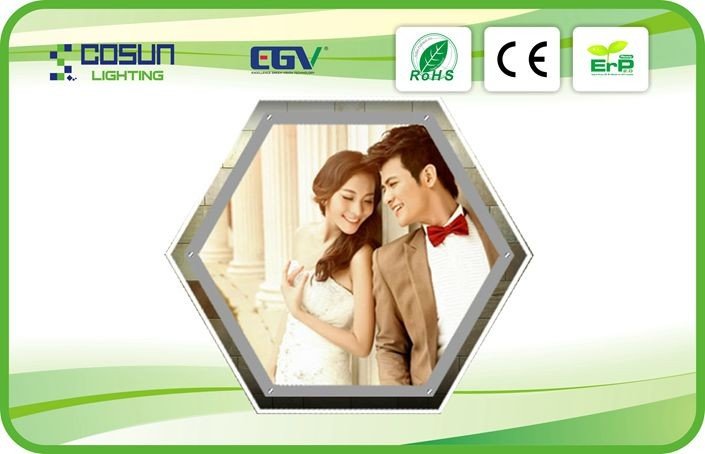 Polygon Decorative Crystal Crystal Slim Light Box Single Side For Wedding