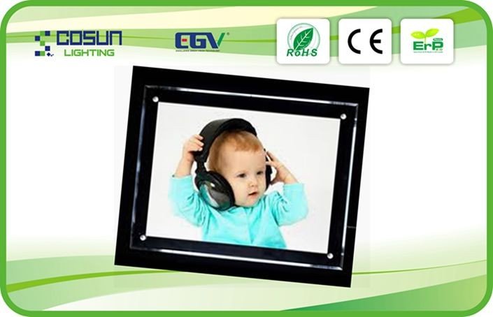Size Customized Crystal LED Light Box Easy Installation With Optional Color