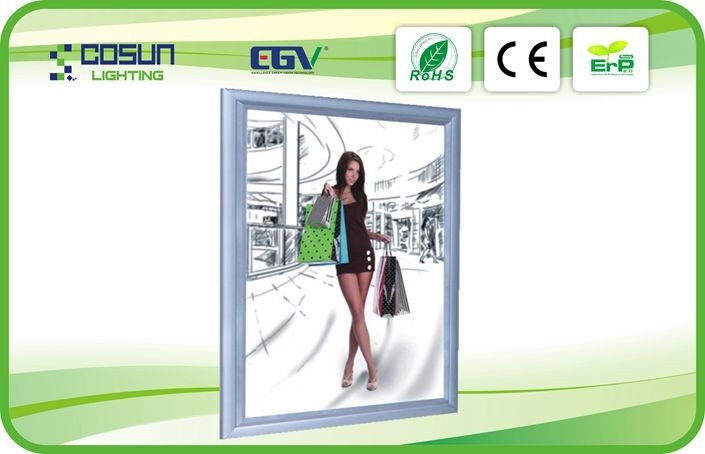Hanging Photo Light Box Single Sided Aluminum For Shopping Hall / School