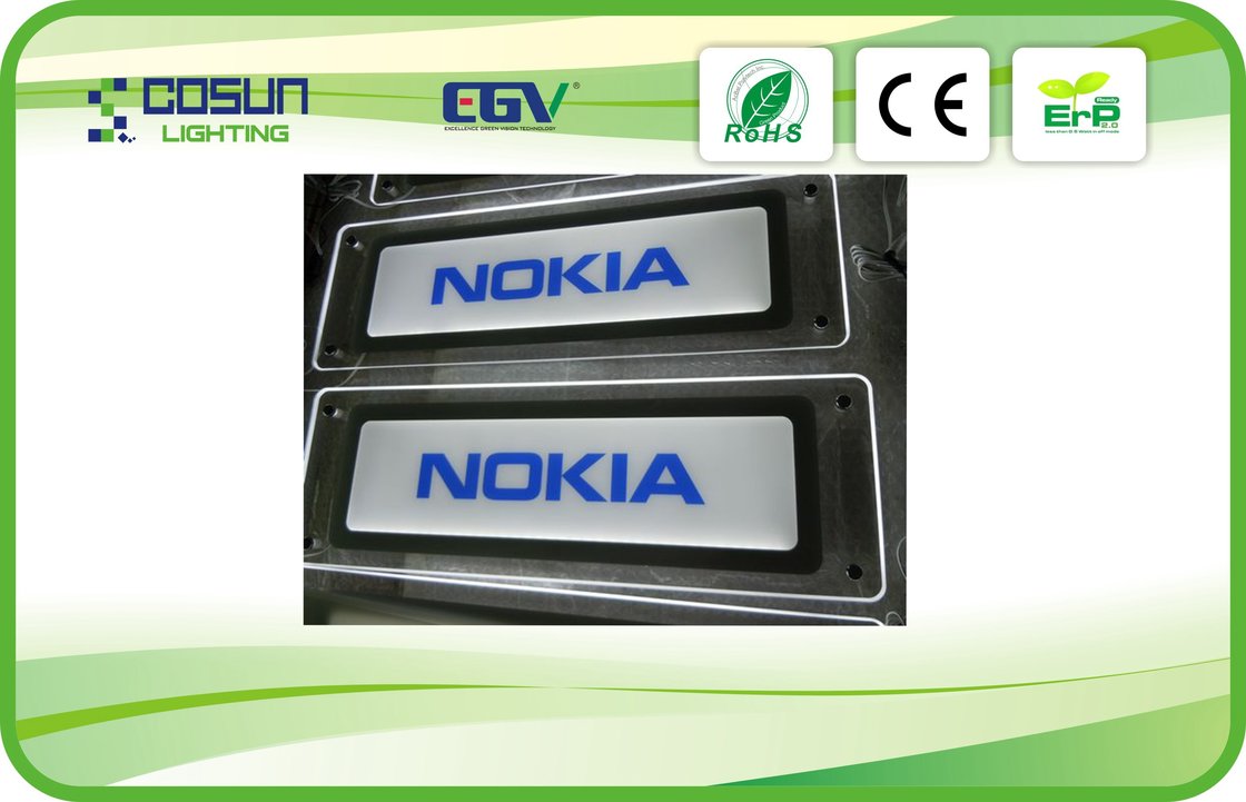 Shop Logo Display Crystal Slim Light Box With Single Side Photo Frame For Decoration