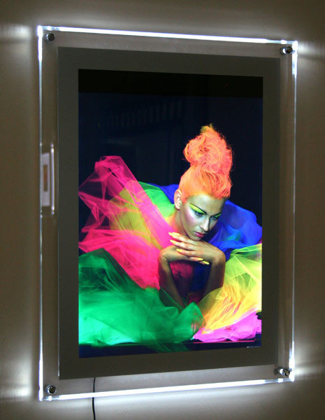 Graphic Acrylic Crystal Slim Light Box / Crystal Light Pocket For Photo Studio