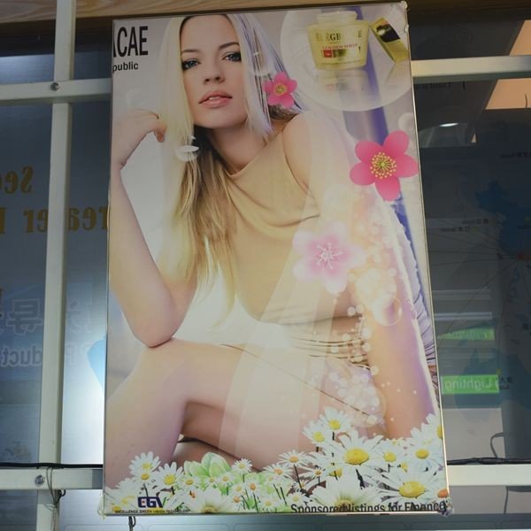 Big Size LED Frameless Textile Light Box With Edgelit LED Light