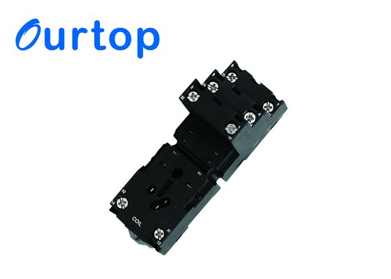 Plug In Din Rail Relay Socket For Relay ATRM02 , Electrical 8 Pin Relay Base ASC-08E