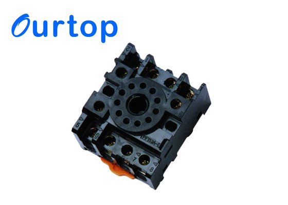 PF-113A-E Square Electrical Plug In Relay Base Socket 300V For Relay MK3PN DIN Rail