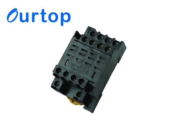 PTF-11A-E Din Rail Relay Socket With Square Base For Relay LY4N 14 Pin 10A