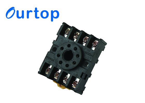 PF083A Standard Din Rail Relay Socket For Relay MK2P With 8 Pin Screw Terminals