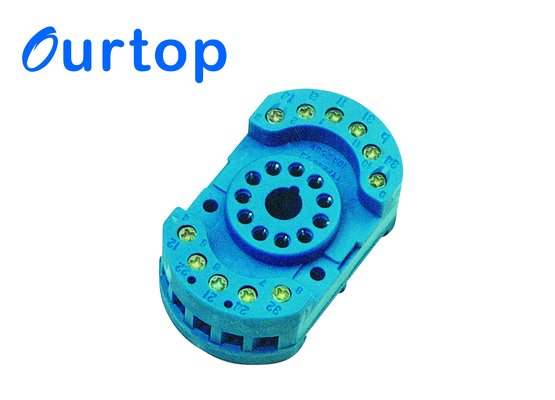 90.23 Relay Socket For Relay 60.13 Steel Wire 300VAC 10A With DIN Rail / Panel  Mount